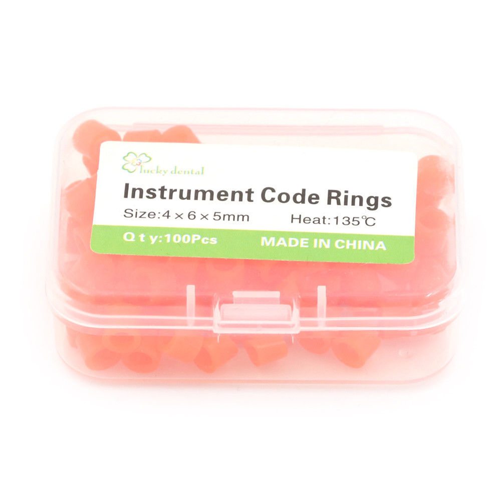 Dental Laboratory Dental Instruments 100-Pack Silicone Color Code Rings ...