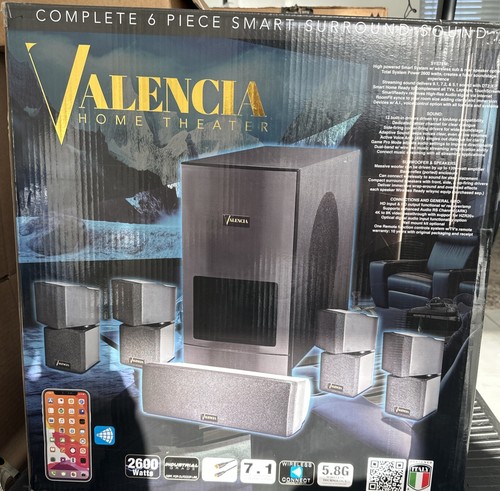 Valencia Home Theater Complete 6 Piece Smart Surround Sound New In Box ...