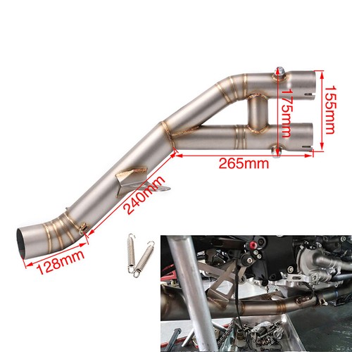 For Yamaha YZF R1 R1M 2015-2025 61mm Mid Exhaust Link Pipe Delete ...