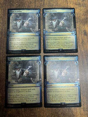 4x Stern Scolding Foil Showcase Scrolls Lord of the Rings Pack Fresh | eBay
