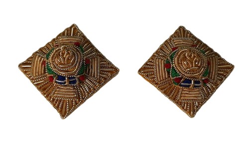 Officer Rank Stars British Army 7/8" (Gold) Hand Embroidered H/E ...