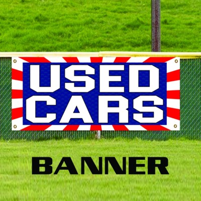Used Cars Flag Auto Dealer Advertising Vinyl Banner Automotive Business ...