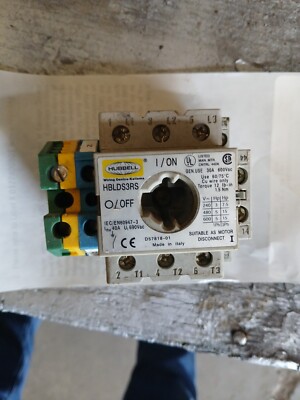 Hubbell HBLDS3RS Non-fusible Disconnect Switch 3p 30a Amp 600v-ac | eBay