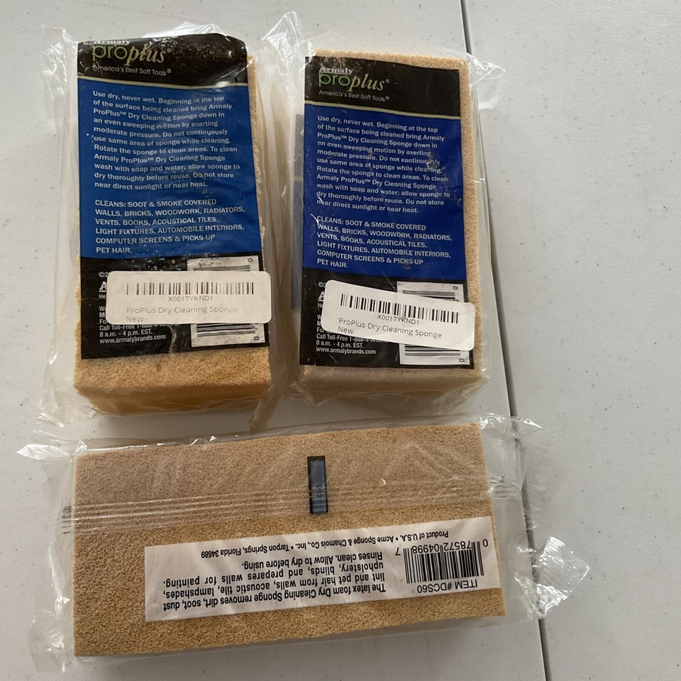 Dry Cleaning Sponge Pro plus 6 inch Cellular Foam Dense Lot 3 | eBay