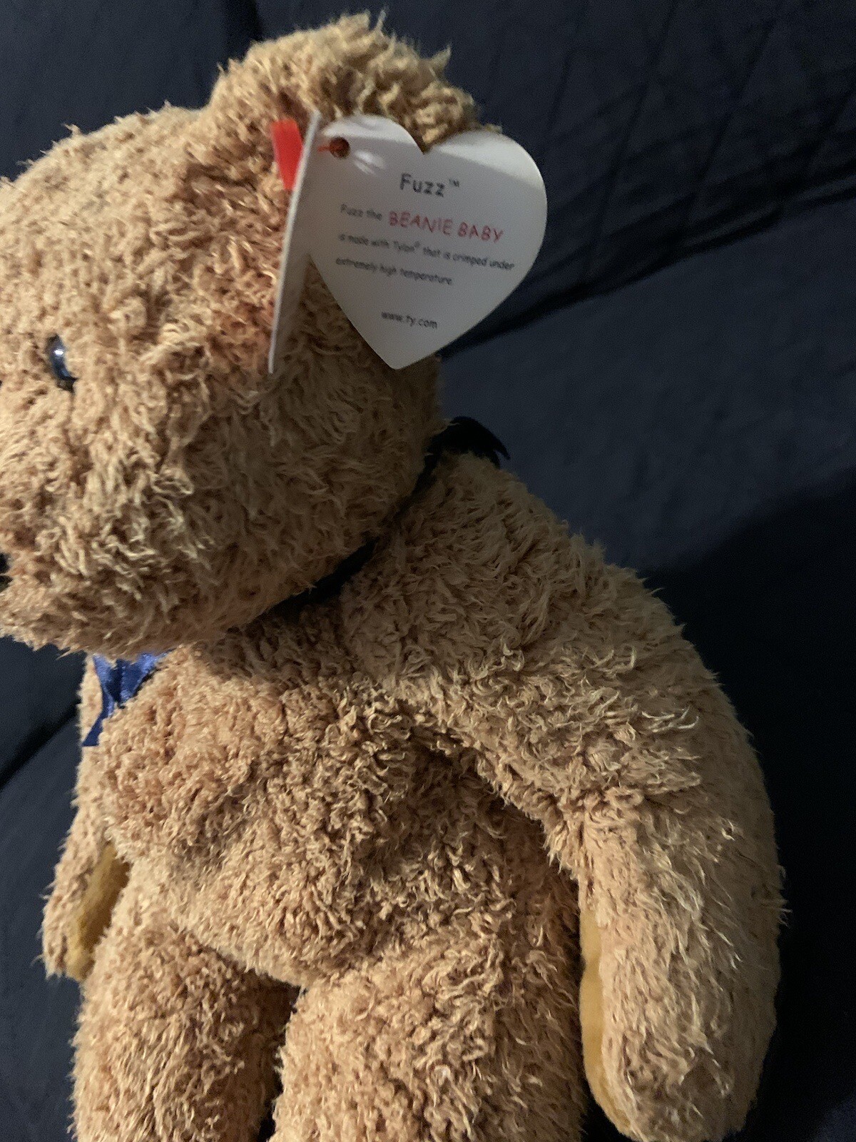 Ty Beanie Buddies Collection Fuzz the Teddy Bear 1999 Plush Stuffed ...