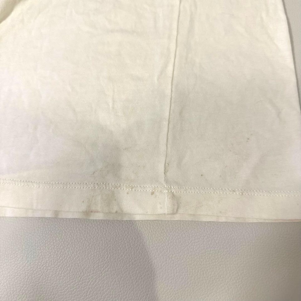 GUCCI Men’s T-Shirt Size M Beige Cotton Logo Short Sleeve Interlocking ...