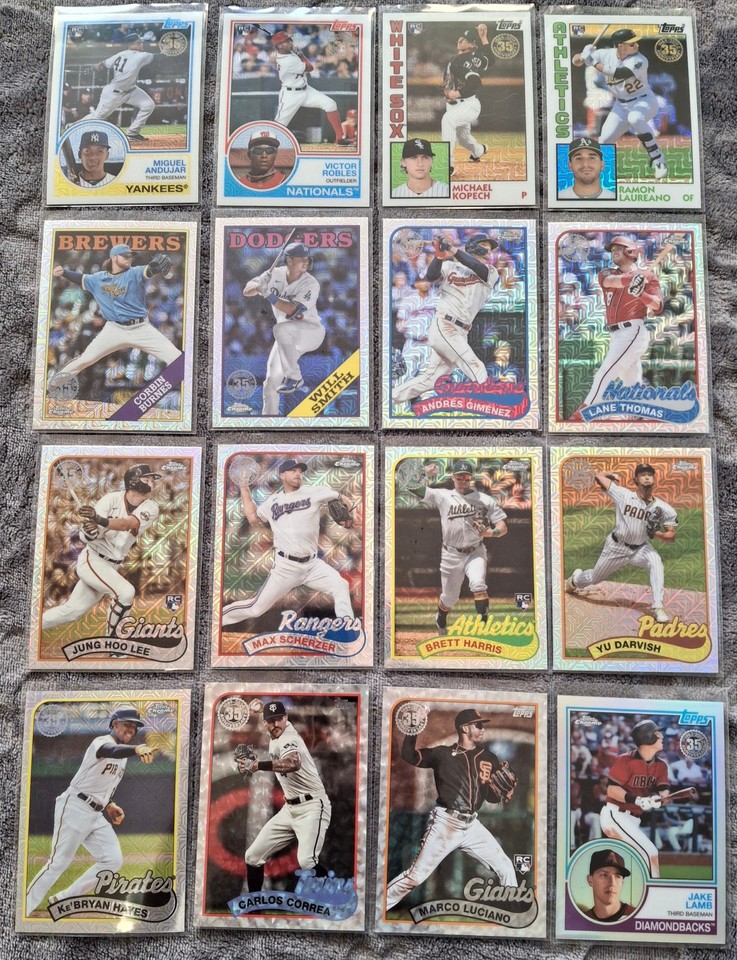 (25) 2018-24 Topps Baseball Card Insert Lot - 35th Anniversary Chrome ...