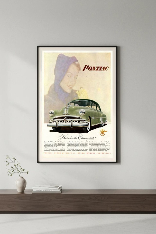 🚗 Pontiac Vintage Car Poster - 24x36” - Hi-Res💎 Print - 200 GSM Paper🗞️ ...
