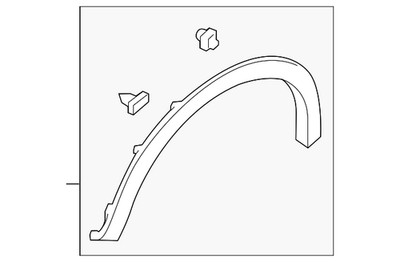 Genuine Nissan Driver Left Front Wheel Opening Molding 63861-3YW0C | eBay
