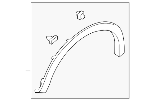 Genuine Nissan Driver Left Front Wheel Opening Molding 63861-3YW0C | eBay