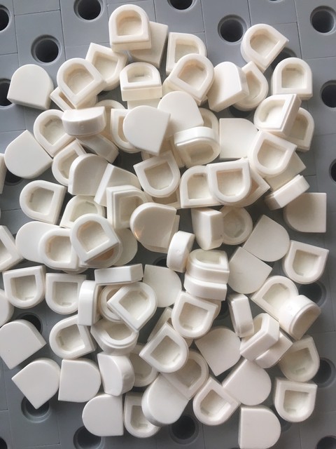 Lego White 1x1 1/2 Circle Flat Tiles Smooth Finish Building Roof Floor ...