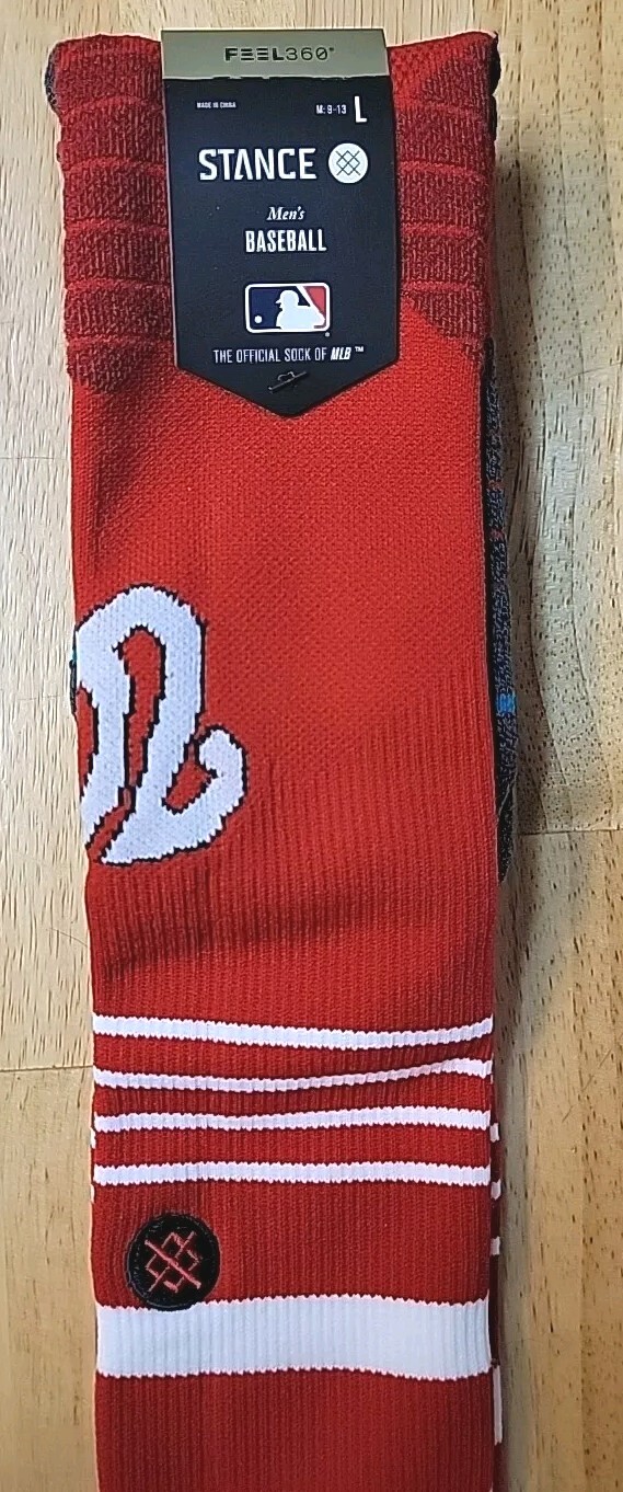 Stance MLB Baseball OTC Socks Mens Large DIAMOND PRO Washington ...