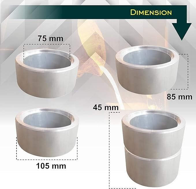 105 mm Aluminium 2 Part Mold Rings Delft Clay Petrobond Sand Casting | eBay