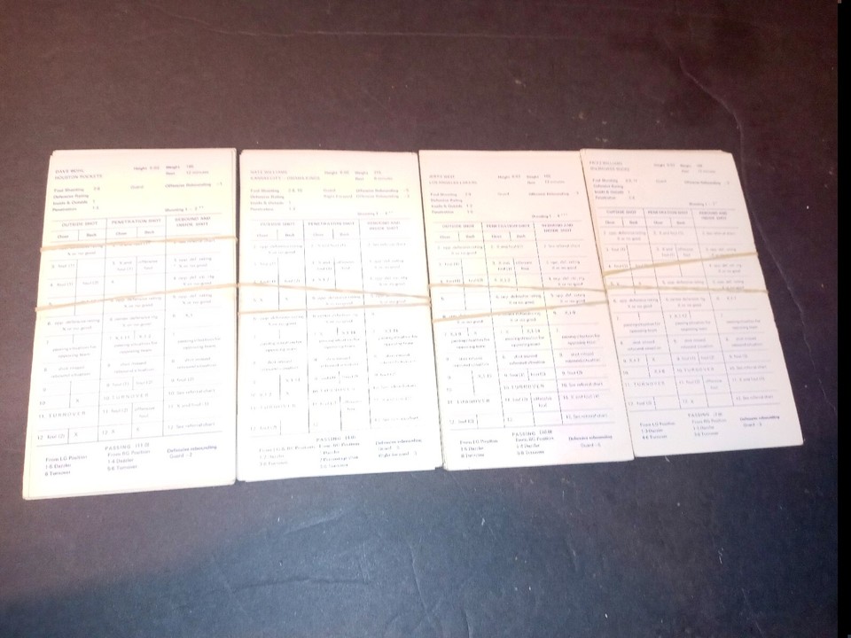 STRAT-O-MATIC 74-75 BASKETBALL COMPLETE CARD SET ORIGINAL PRINT + BOX ...