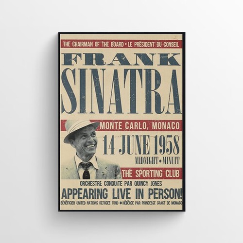 Frank-Sinatra Concert Vintage Music Poster Unframed | eBay