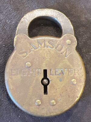VTG Samson Brass Eight Lever Padlock (No Key) | eBay