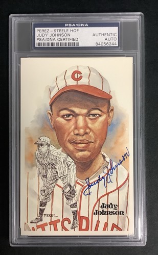 Judy Johnson Signed Perez Steele Postcard Baseball HOF Autograph PSA ...