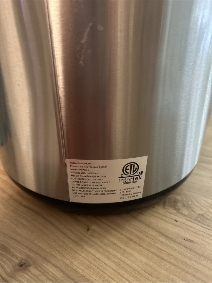 Tristar PPC770 Power XL Deluxe Pressure Cooker 10qt | eBay