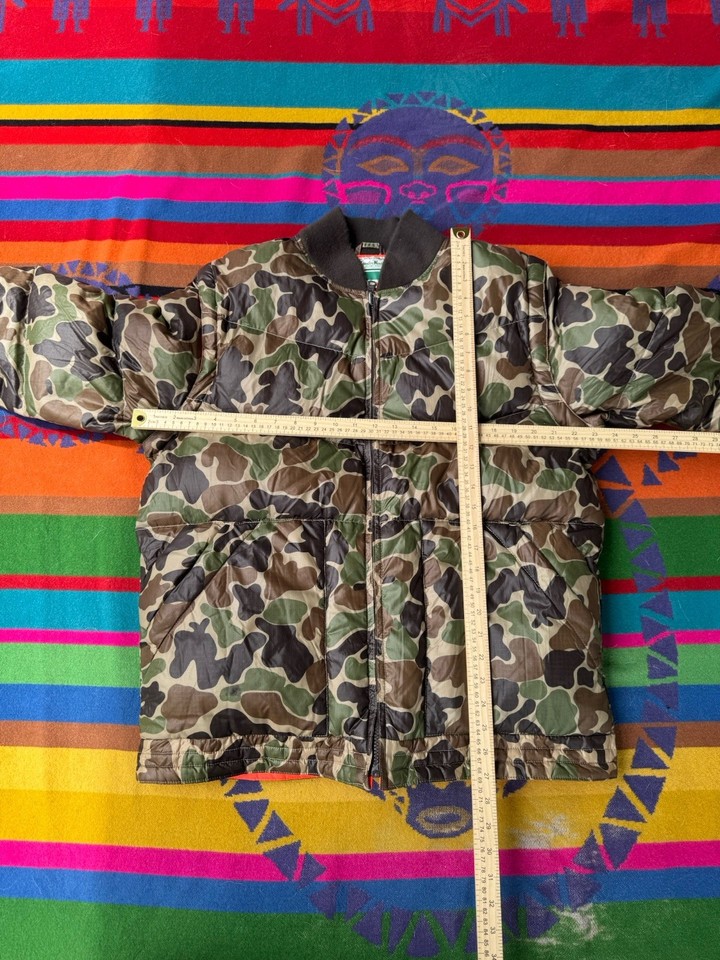 VTG Gander Mountain Convertable Camo Goose Down Puffer Jacket Vest Coat ...
