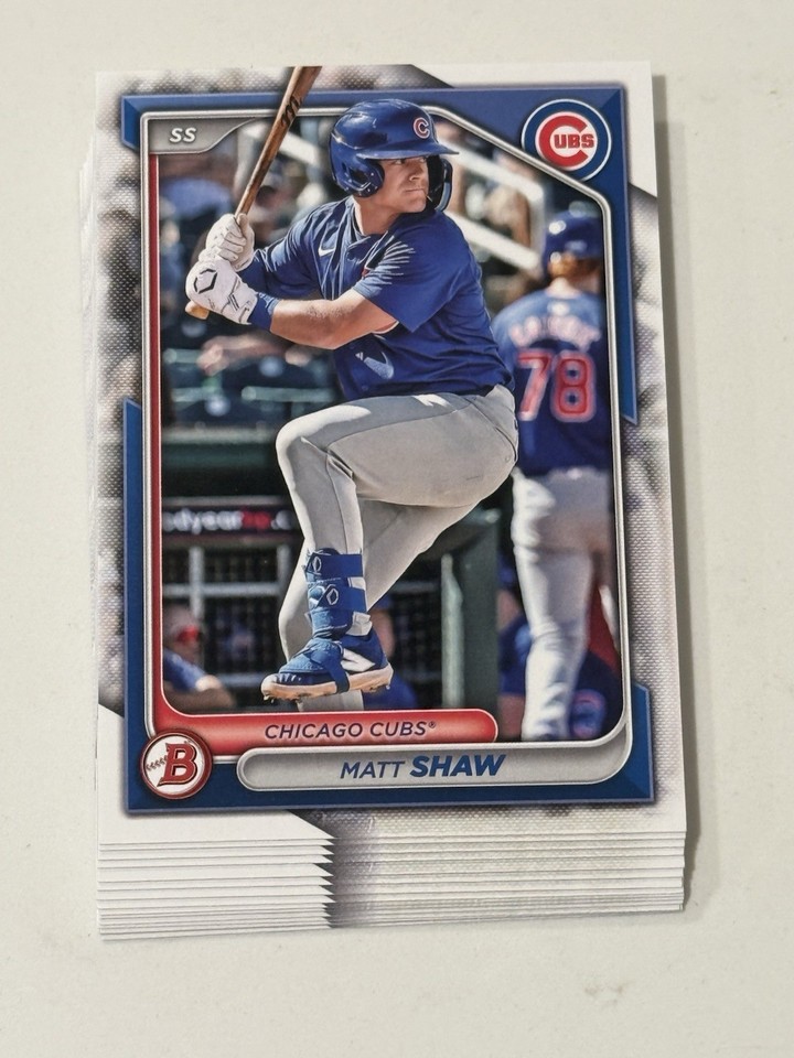 BD-26 Matt Shaw, Chicago Cubs 2024 Bowman Draft Paper Lot of 15 | eBay