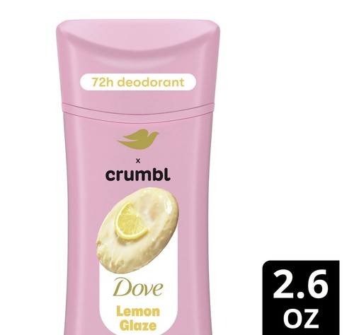 Dove X Crumbl 🍋 Lemon Glaze Cookie Deodorant Stick 2.6 oz. NEW | eBay