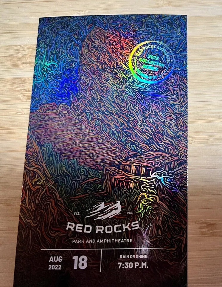 Goose - Red Rocks 2022 commemorative ticket - Not Phish Pollock Poster ...
