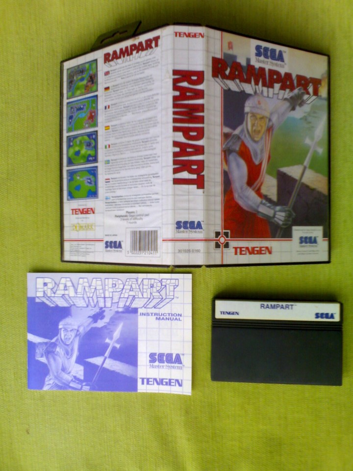 Videogames RASTAN + RAMPART Sega Master System SMS MS | eBay