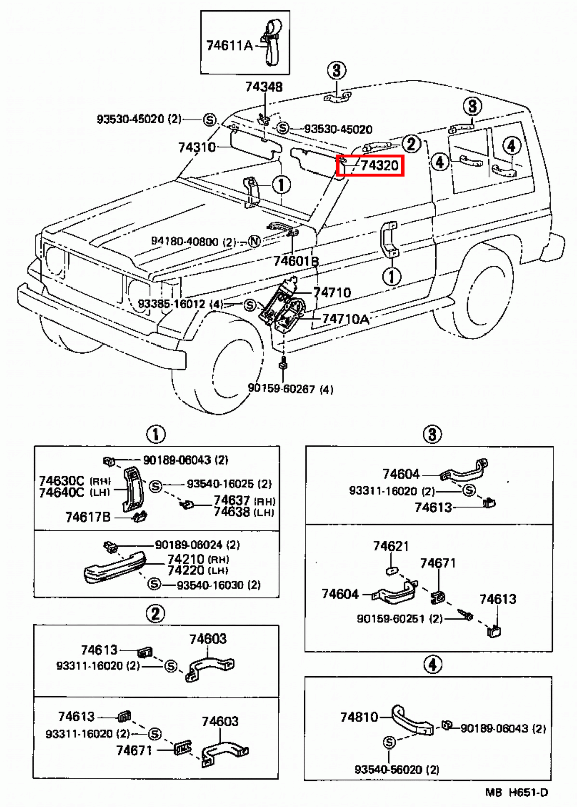 Genuine Toyota LandCruiser HJ75 FZJ75 FZJ70 FJ75 LH Left Sun Visor ...