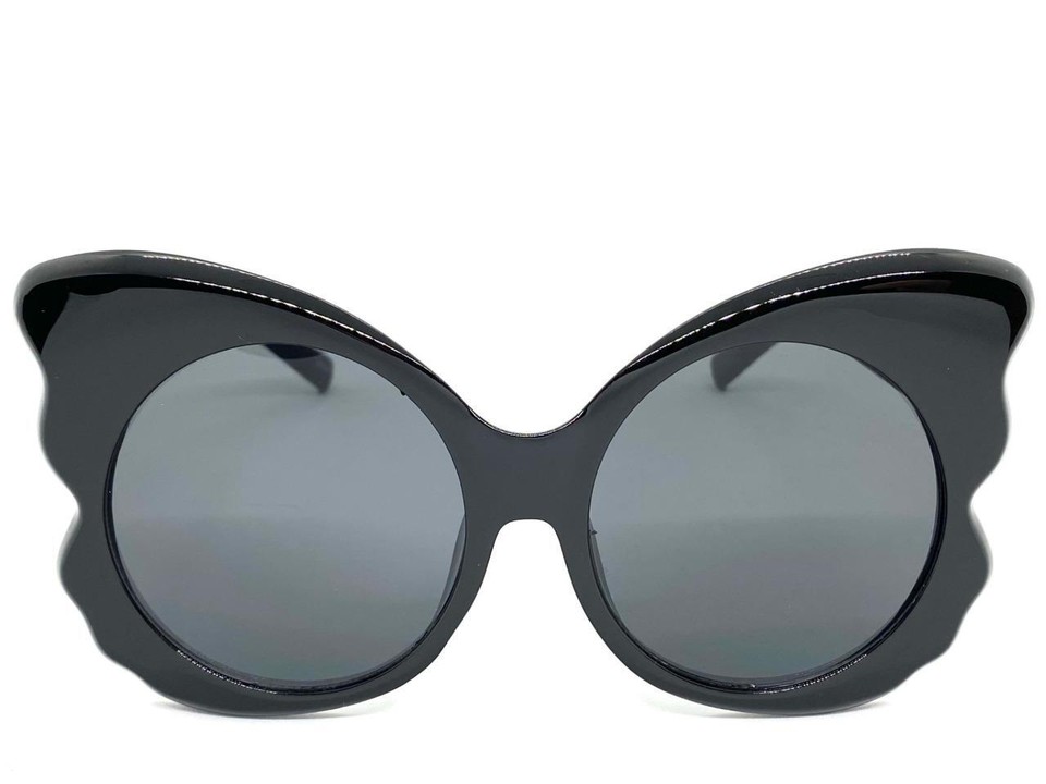 Oversize Exaggerated Retro Butterfly Style SUNGLASSES Huge Black Frame ...