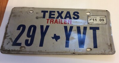 Vintage Auto License Plate Texas Trailer License Plate 29Y YVT | eBay