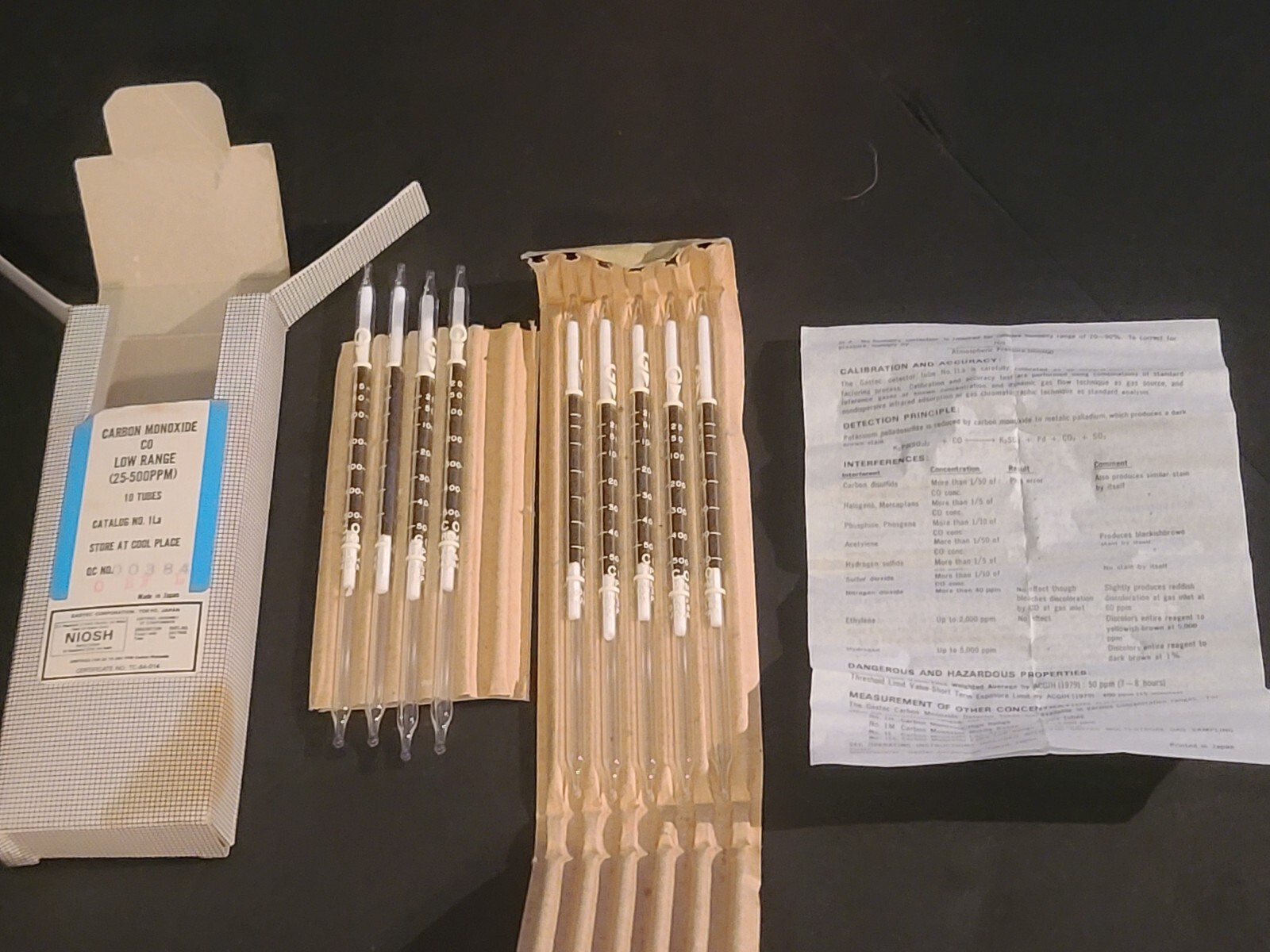 Vintage (BOX OF 9) Bendix Gastec Analyzer Detector Tubes For Carbon ...