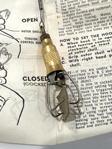 Vintage Scarce Keating Spring Loaded Hook Fish Trap Fishing Lure | eBay