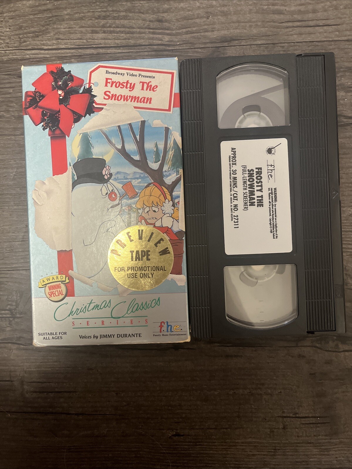 Frosty The Snowman VHS Promo Video Tape Original Christmas Classics ...