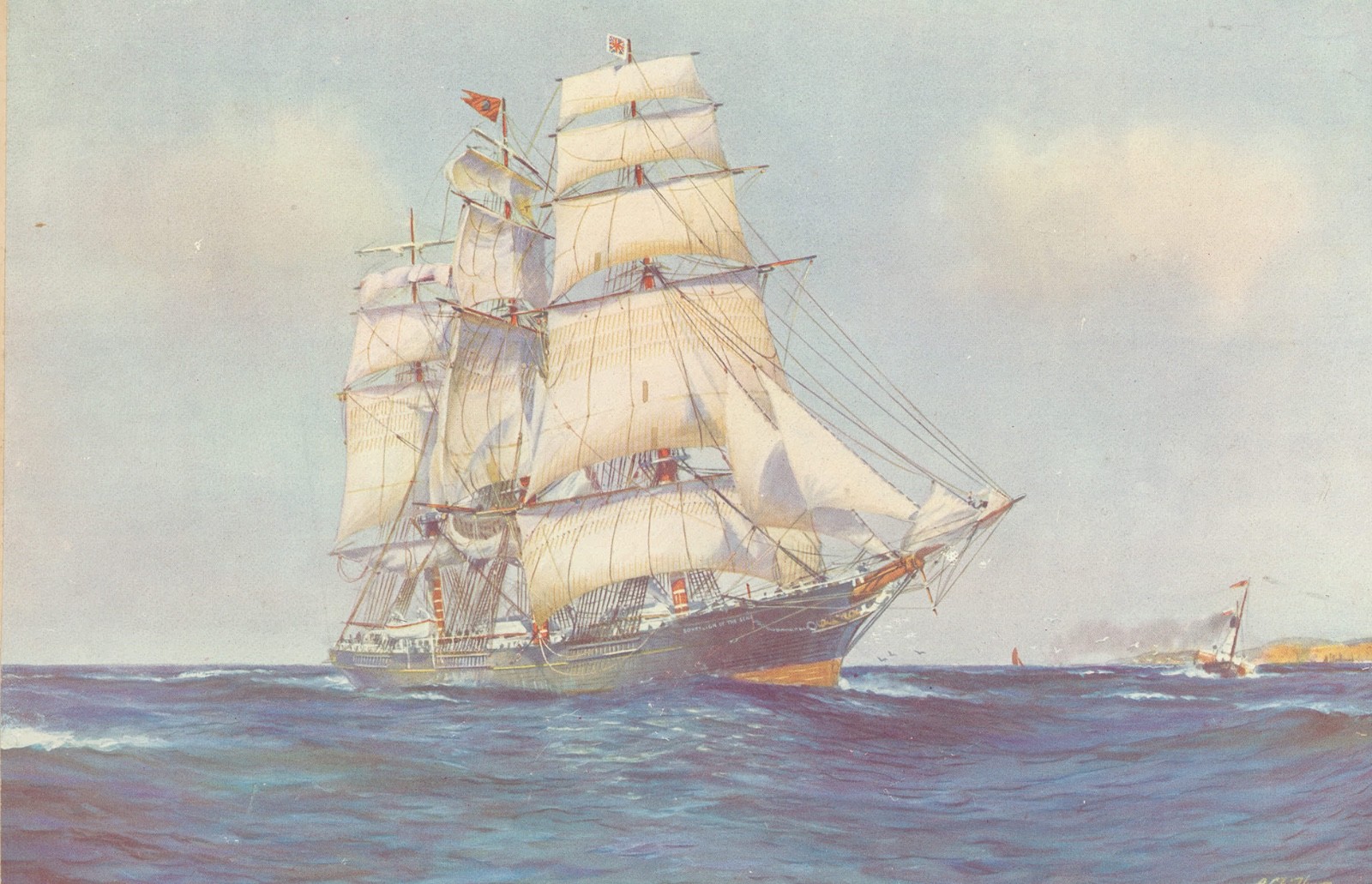 Print by Arthur Chidley: Sovereign of the Seas - a Three Masted Clipper ...
