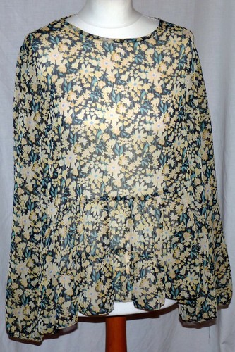 Blouse Size 24 NEW & TAG Yellow Daisy pattern George | eBay UK