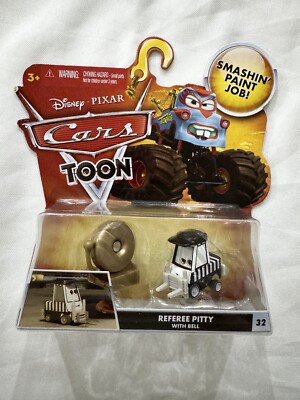 Disney Cars Toon REFEREE PITTY WITH BELL #32 Official Mattel Diecast 1: ...