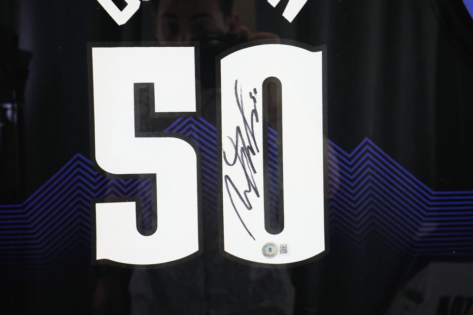 Aaron Gordon Autographed Nuggets Nike Jersey Framed, Suede Matting ...