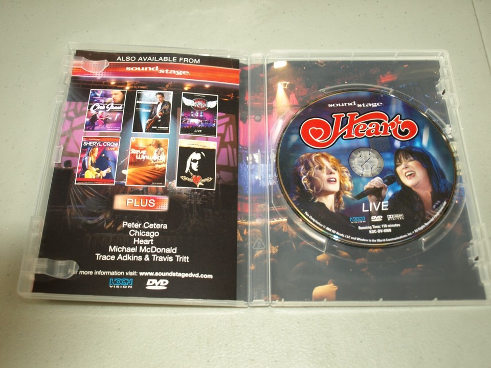 Heart: Live (DVD,2008) Sisters Ann Wilson Nancy Wilson Soundstage w ...