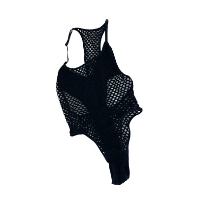 Victoria's Secret Black Fishnet Mesh High Leg Teddy S | eBay