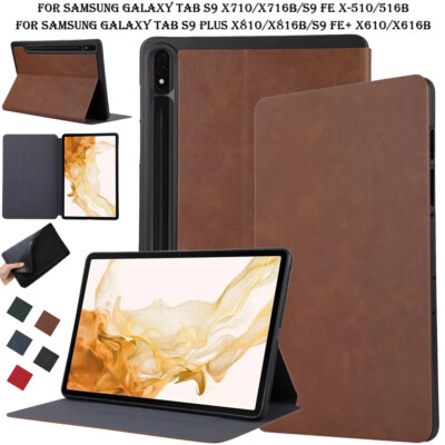 Simple PU Leather Case For Samsung Galaxy Tab S9 Plus/S9 FE+ Stand ...