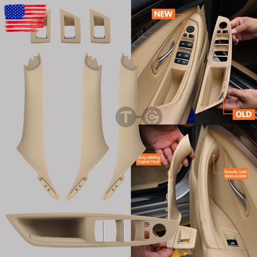 Beige Inner Door Panel Handle Pull Trim Cover For 10-16 BMW 5 Series ...