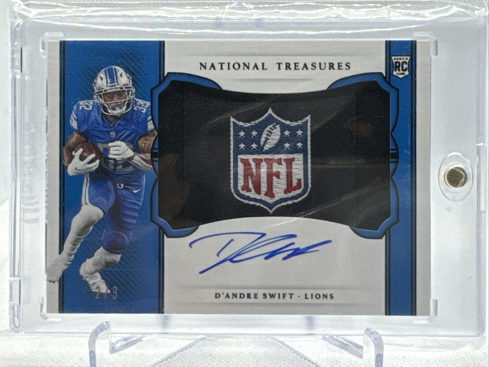 2020 National Treasures D'Andre Swift Rookie Shield Patch /3 Lions 🔥 🔥 ...