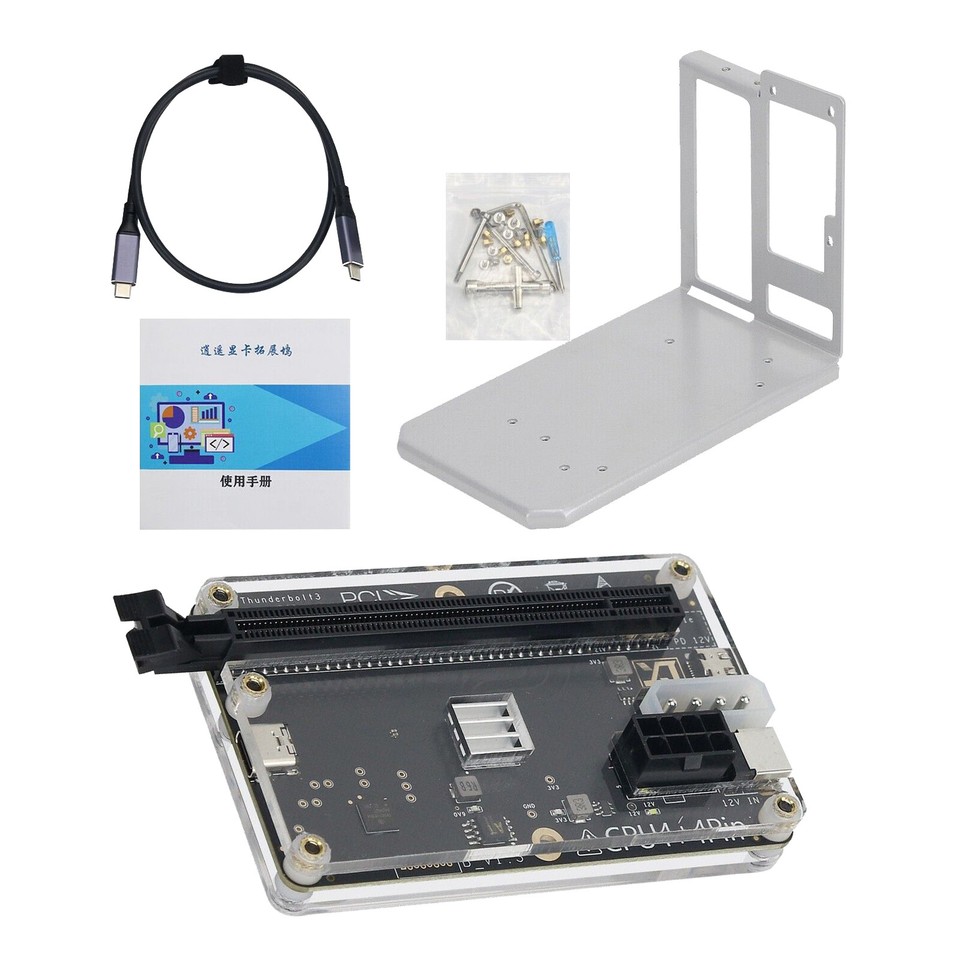 Graphics Card Dock External GPU Dock Set with 60cm USB4 Data Bracket ...