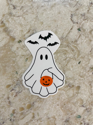 Ghost & Bats Sticker l Gloss or Holographic Laminate l Waterproof Decal ...