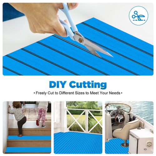 EVA Foam Boat Decking Deluxe Marine Yacht Flooring Mat Faux Teak Decking Sheet | eBay