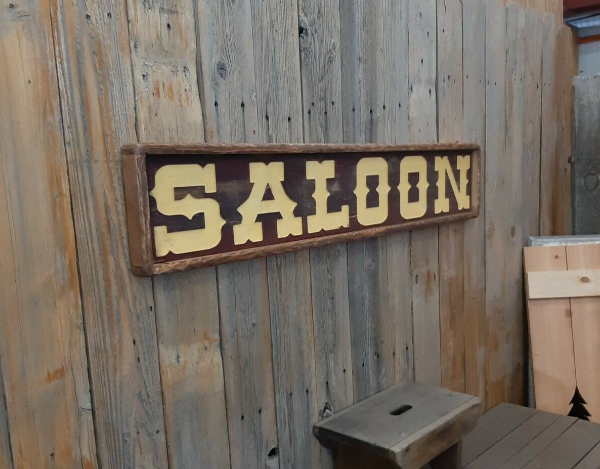 Old West Saloon Wood Walls COWBOY