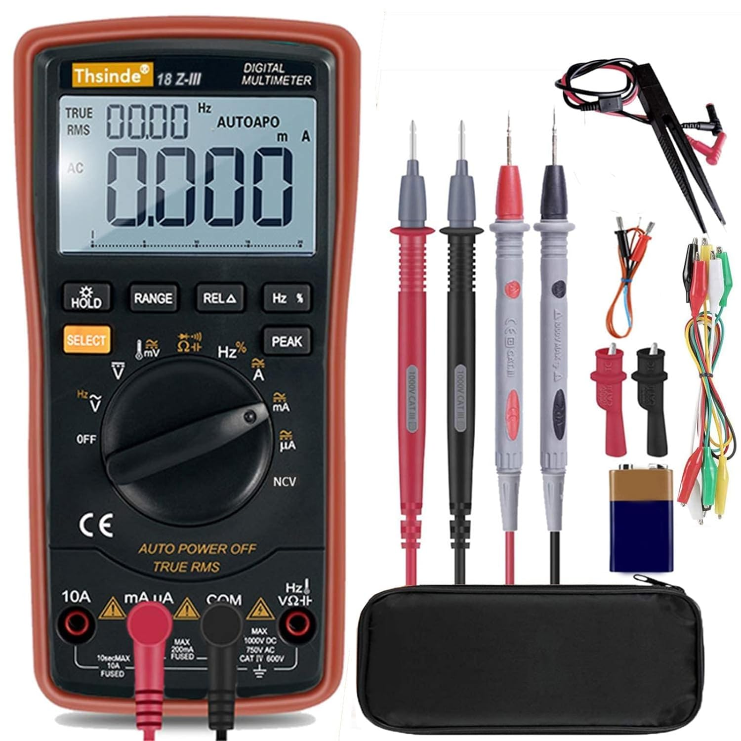 Auto-Range Digital Multimeter 20000 Counts 4 1/2 DC AC Resistance ...