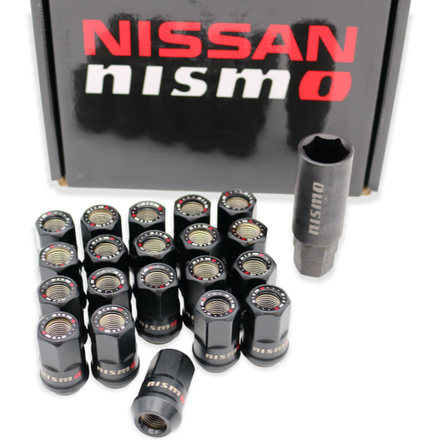 NISMO Open Face Lug Nuts 12x125 Steel Nissan 2020 Edition Black Chrome ...