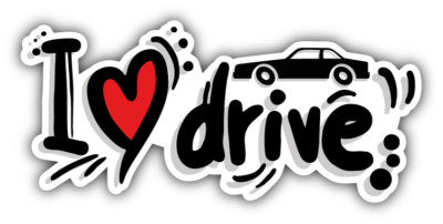I Love Drive Car Bumper Sticker Decal - ''SIZES'' | eBay
