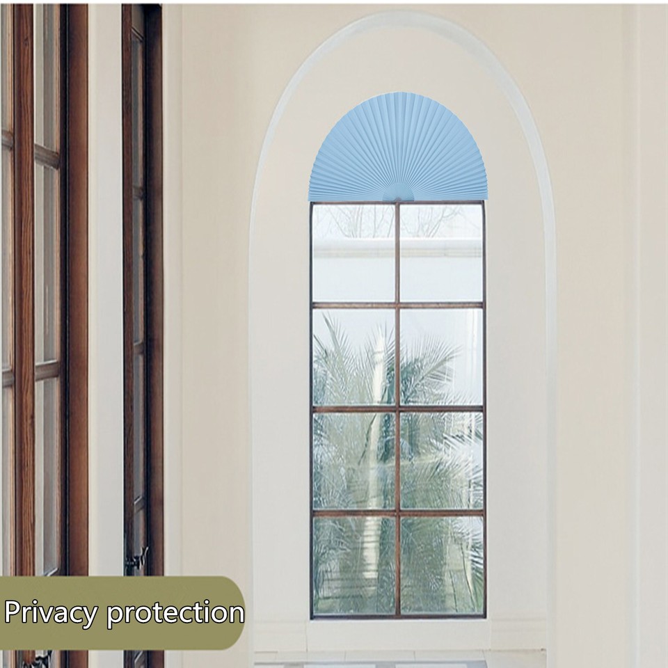 Arch Window Pleated Blind Half Circle Window Shades Cordless Round ...
